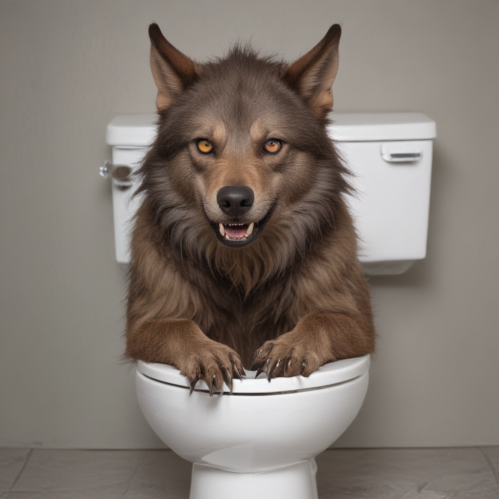 a werewolf is a toilet
