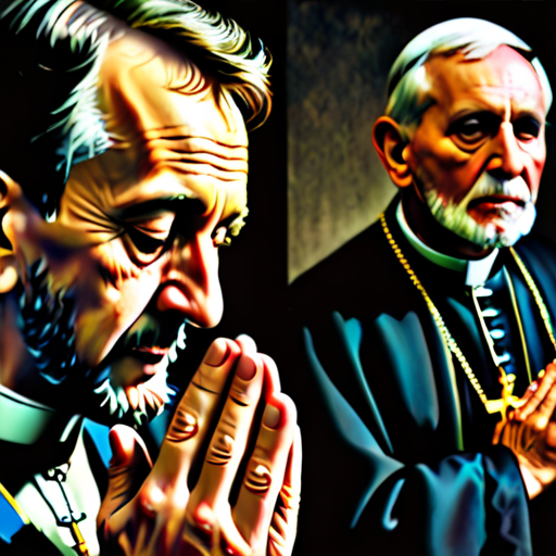 Creepy catholic people praying