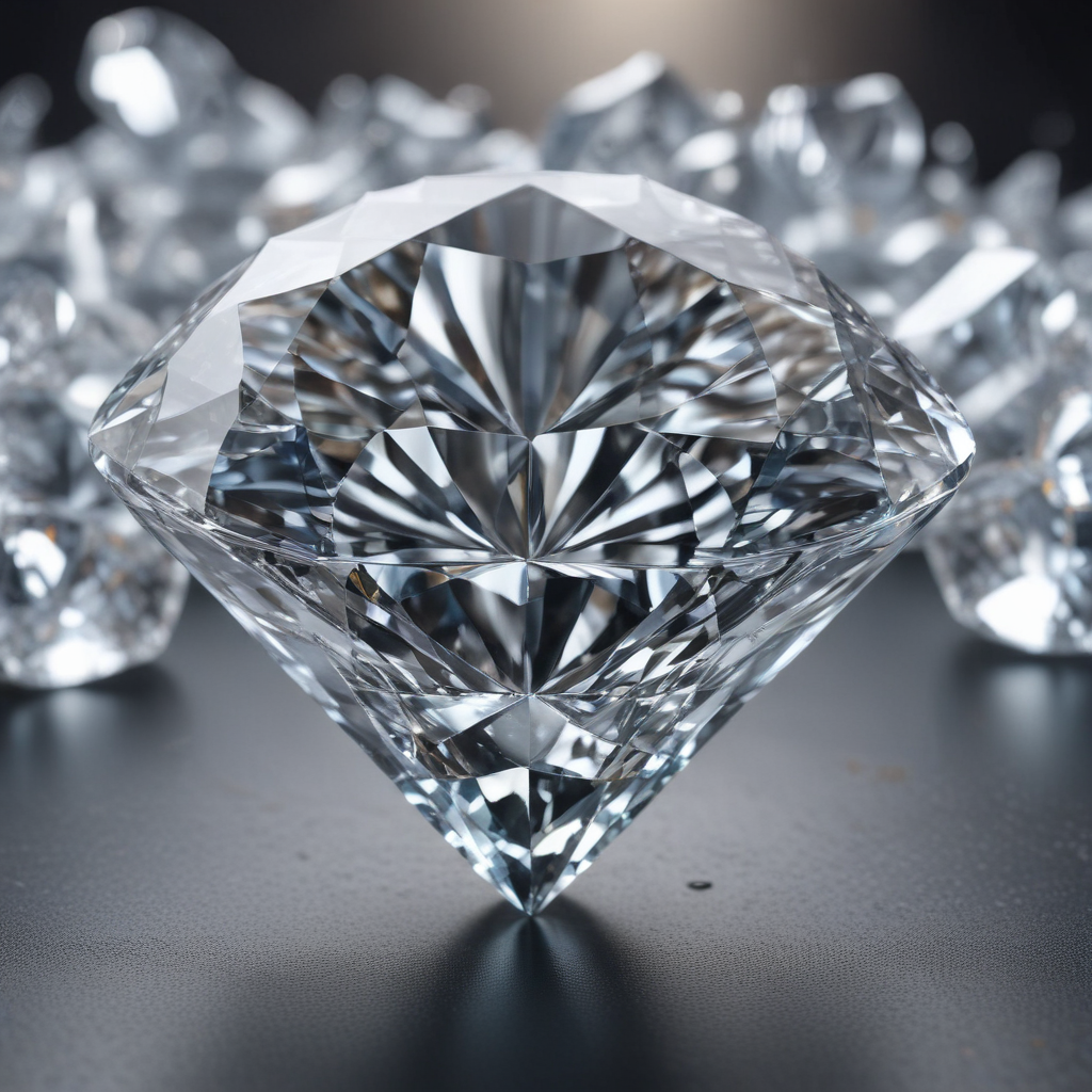 Sparkling Diamonds Glimmering in Luxurious Display of Exquisite Brilliance