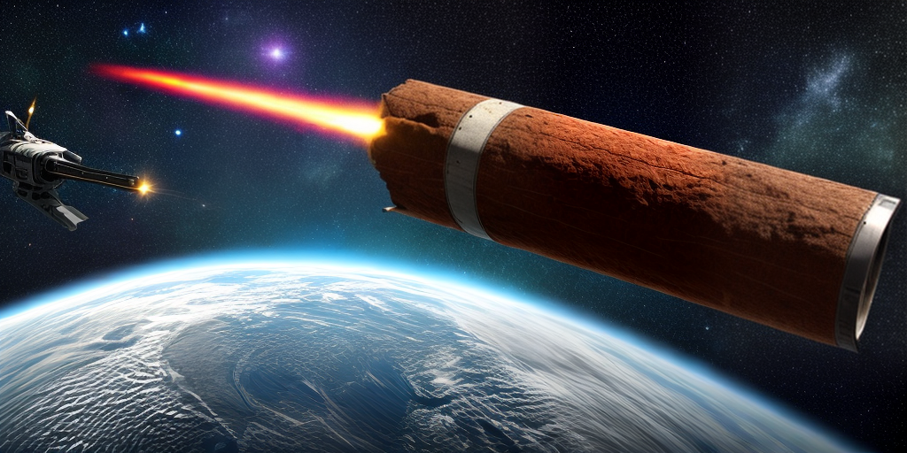 A space cat that's smoking a cigar in outer space hd