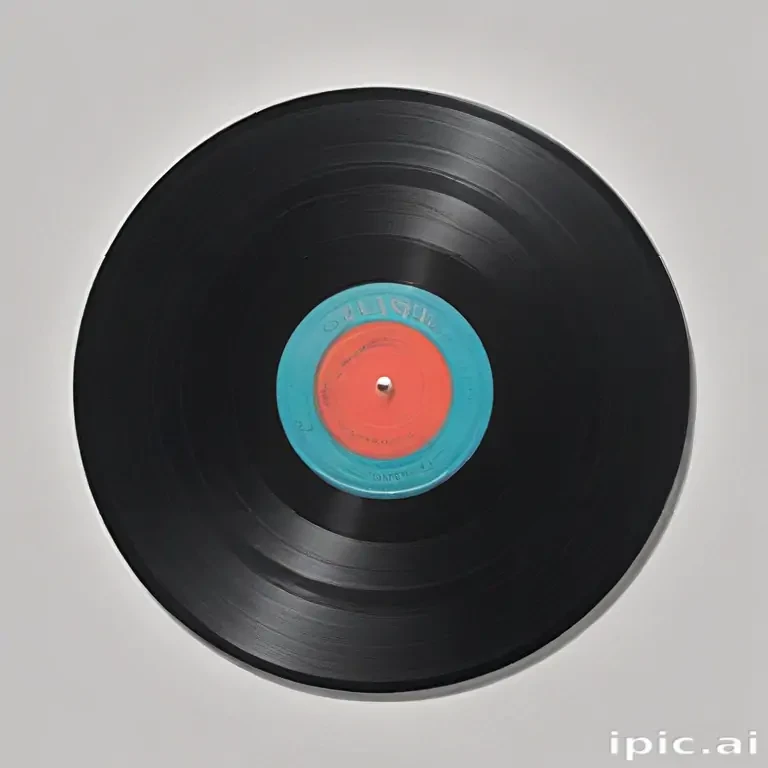 Classic Vinyl Record Spinning on a Turntable, Capturing Musical Nostalgia