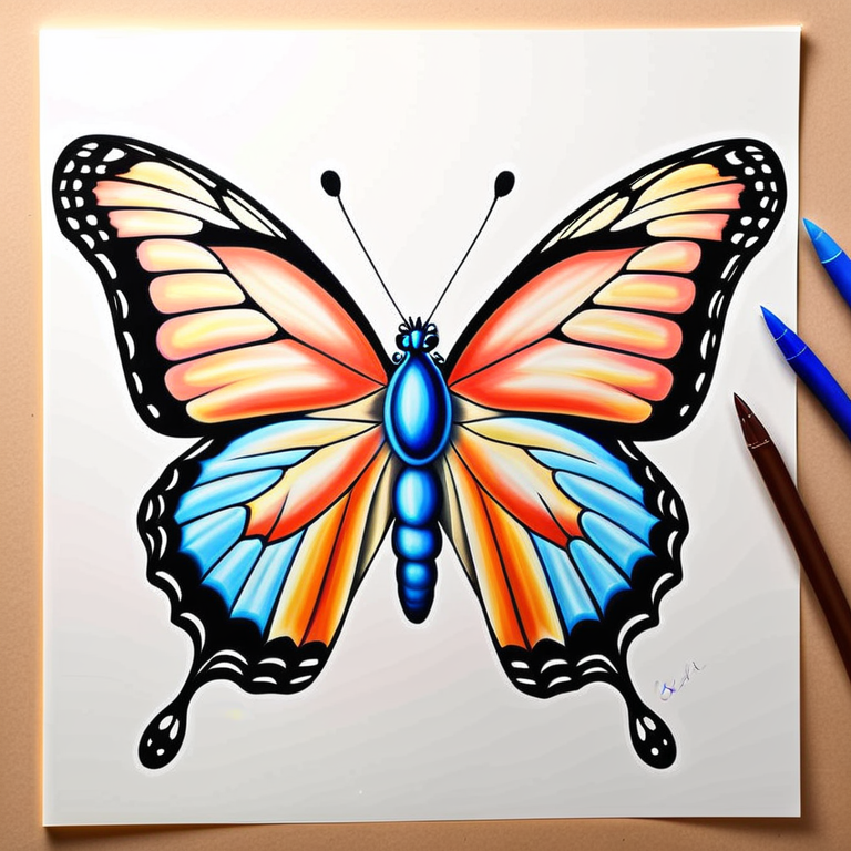 Vibrant Butterfly Illustration Showcasing Stunning Colors and Intricate ...