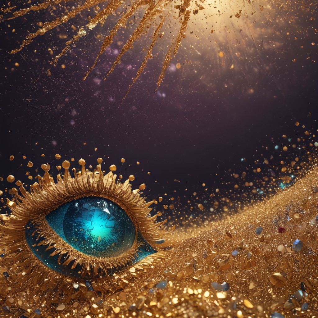 Mesmerizing Eye Surrounded by Glittering Particles and Radiant Light ...