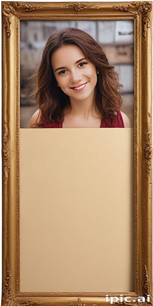 A Beautiful Portrait of a Smiling Woman in an Elegant Frame