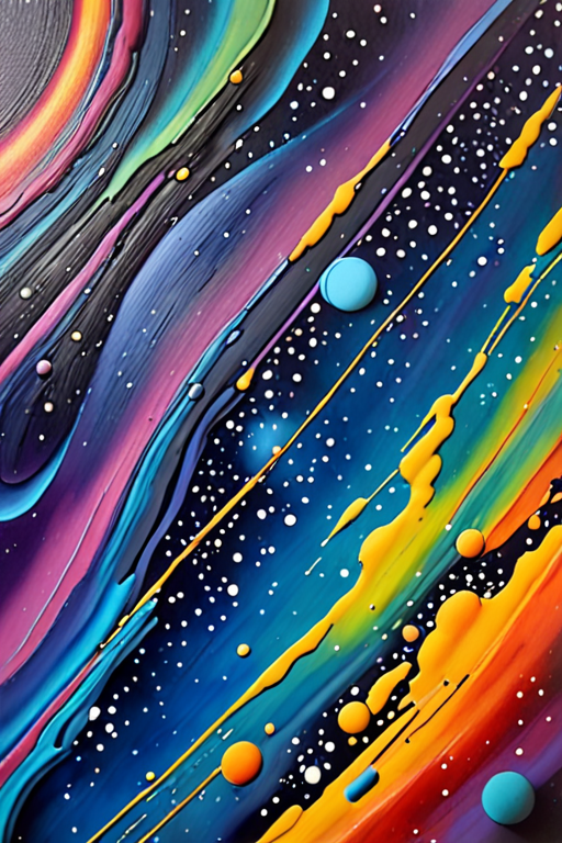 space abstract painting