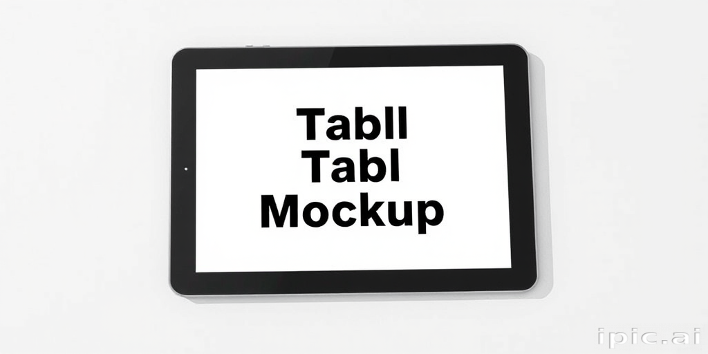 Modern Tablet Mockup Displaying Bold Text Design for Creative Projects