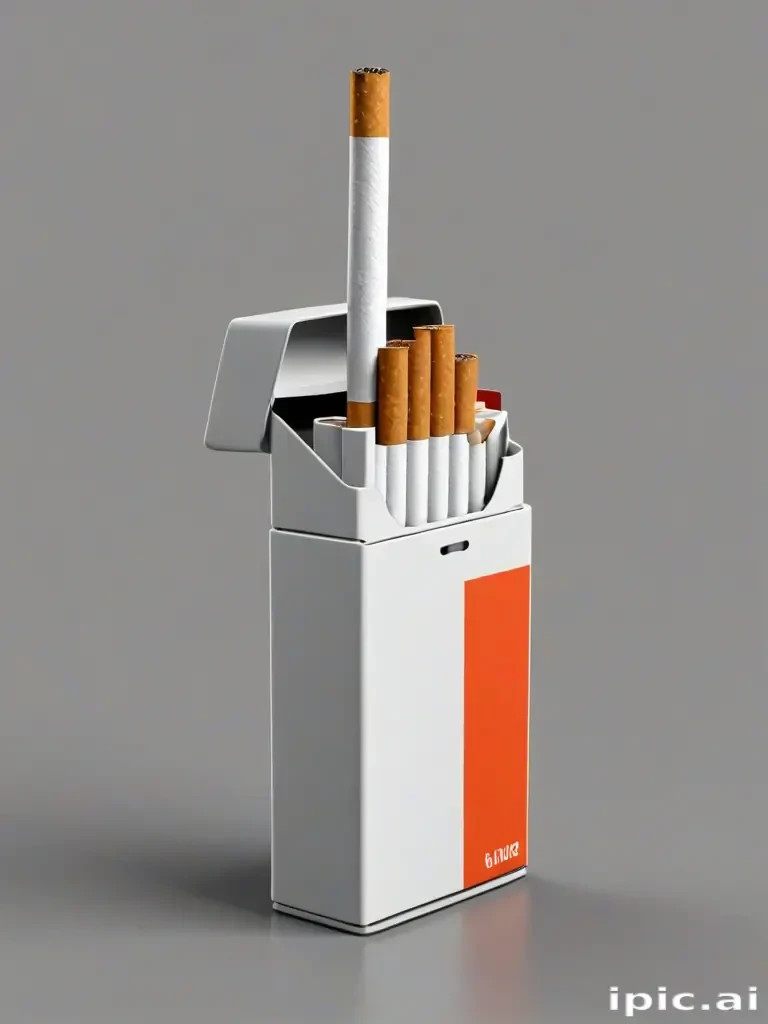 A Modern Cigarette Pack Featuring Stylish Design and Minimalist Aesthetic.