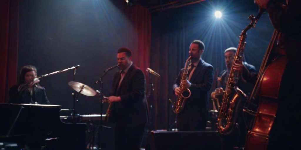 Live Jazz Performance Featuring Talented Musicians on Stage with ...