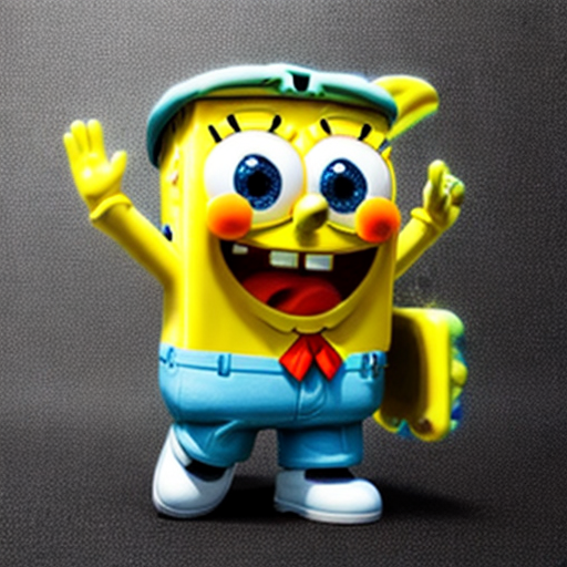 Creppy spongebob looking at the security camera