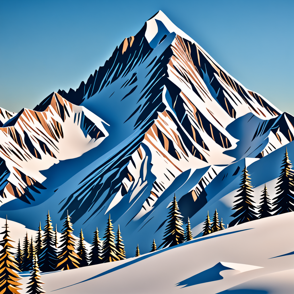 make a stylized mountain
