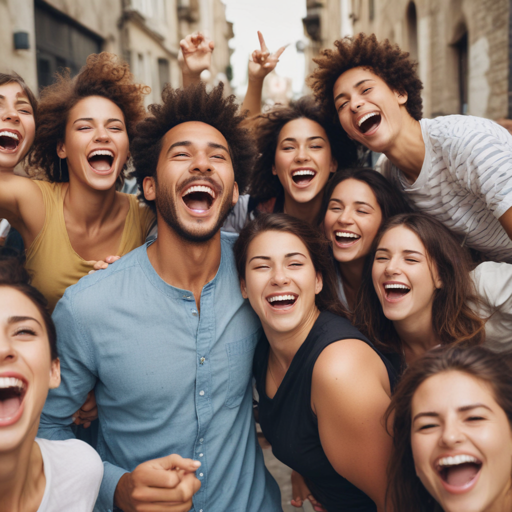 People having fun, laughing