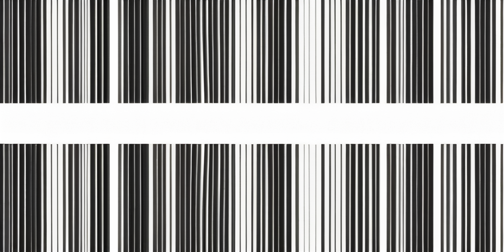 An Abstract Representation of Barcodes Displaying Unique Patterns and Codes