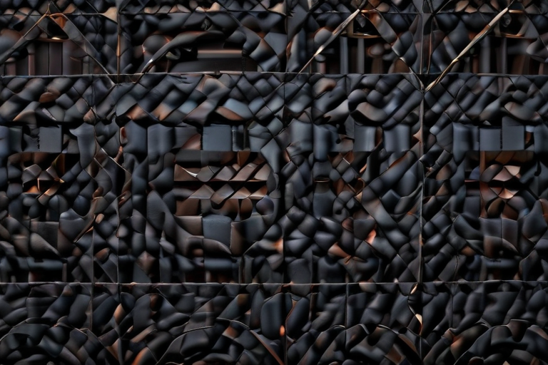 rectangular black grid background