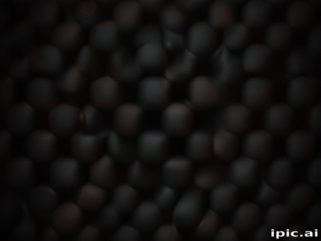 Abstract Black Surface with Rounded Shapes Creating a Textured Pattern