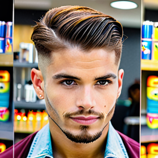 Men Haircut 4 inches on top and 3 inches sides no fade