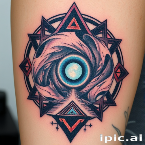 Intricate Geometric Tattoo Design Featuring a Mystical Swirling Pattern ...