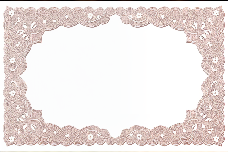 Delicate Lace Frame Design Perfect for Elegant Invitations and Announcements.