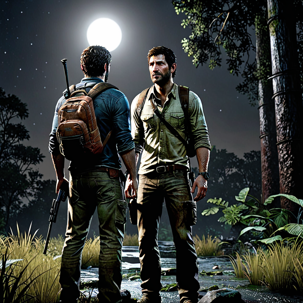 Joel Miller from the last of us and Nathan drake from uncharted looking ...