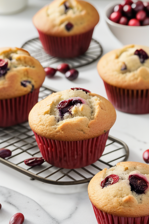 Deliciously Baked Cranberry Muffins Perfect for a Cozy Morning Treat.