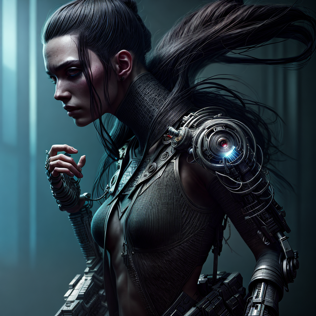 cyberpunk pole dancer , dark mood, mystical ambiance, masterpiece from ...