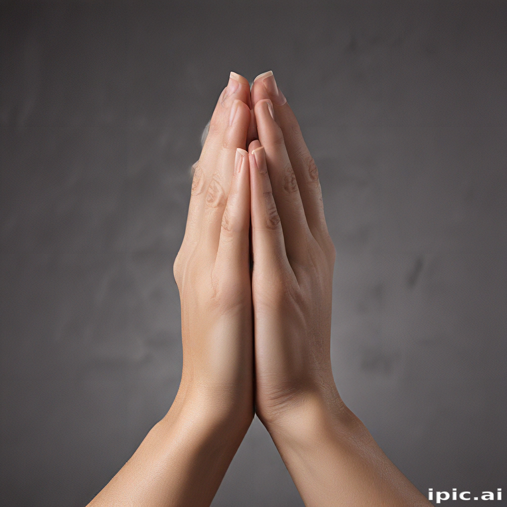 Two Hands Together in a Gesture of Unity and Peaceful Connection