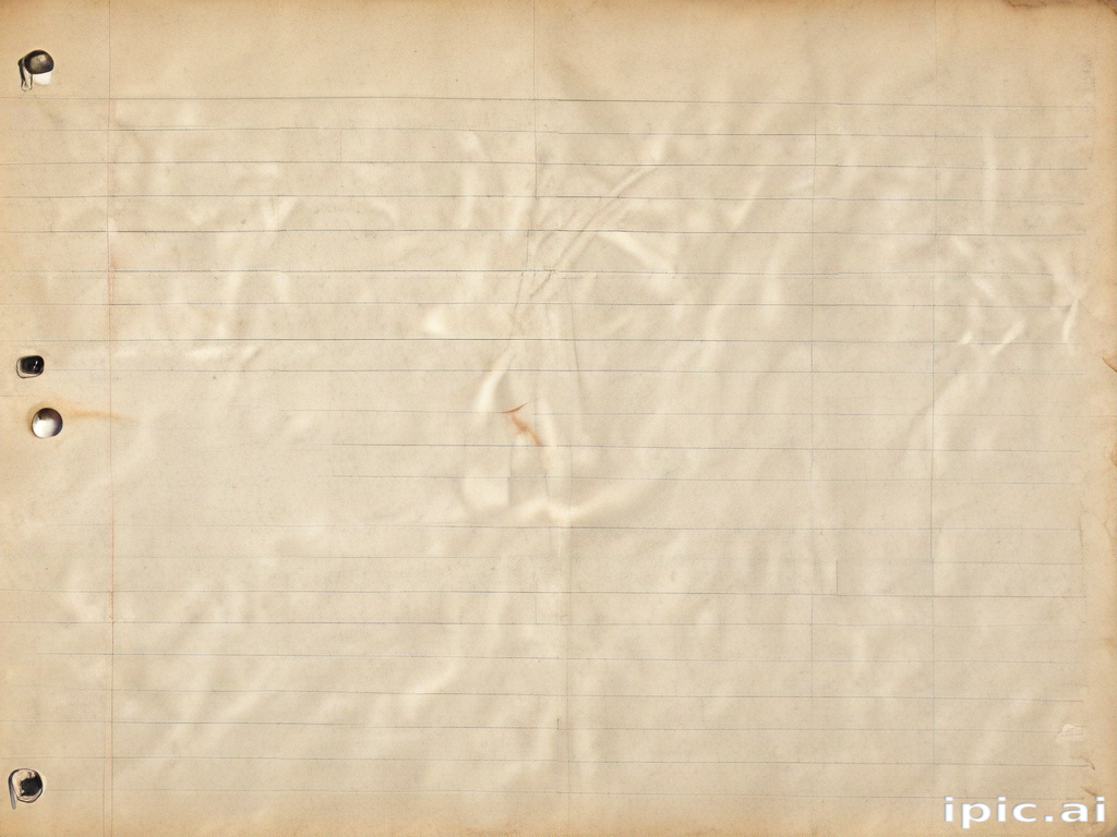 Crinkled and Empty Notebook Page Ready for Creative Writing Ideas