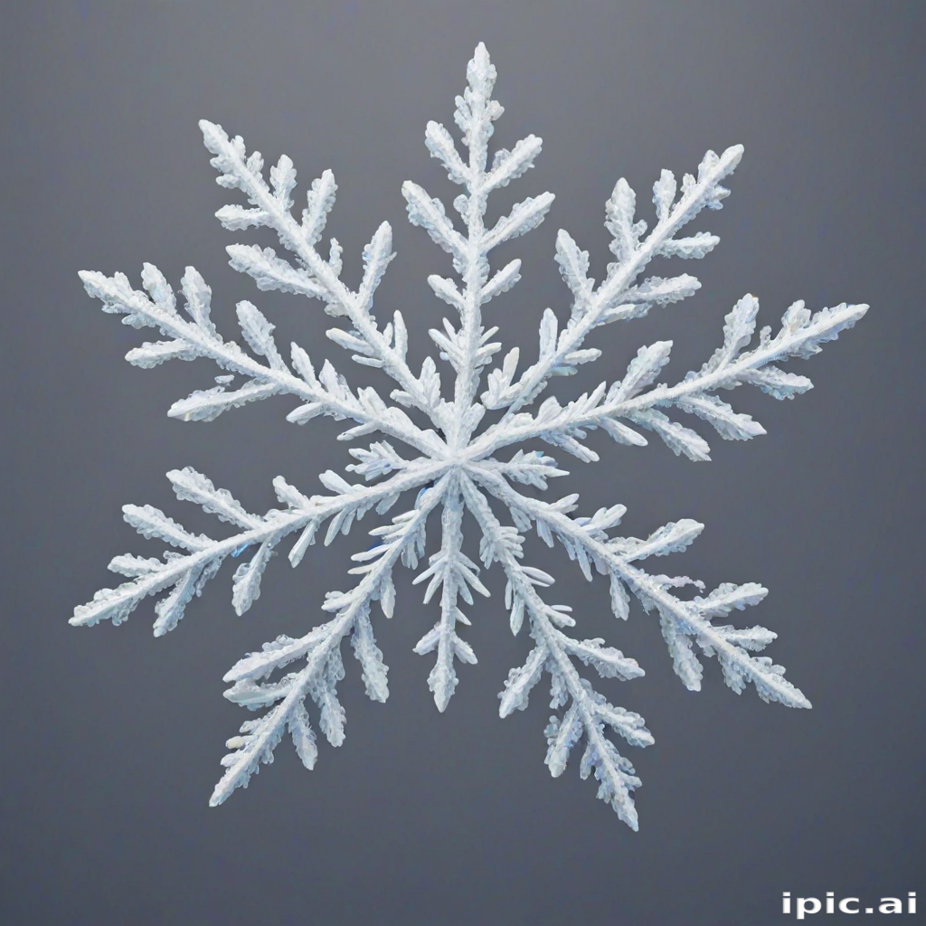 A Beautifully Detailed Snowflake Design Showcasing Intricate Ice ...
