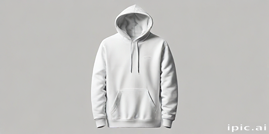 Classic White Hoodie with Drawstring and Front Pocket for Comfortable Style