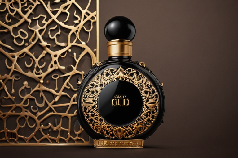 Oud Arabic Background for Perfume Bottle Design