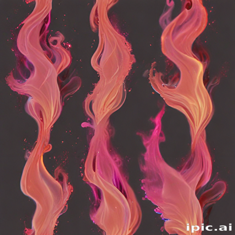 Dynamic Swirls of Colorful Flame Dancing Against a Dark Background