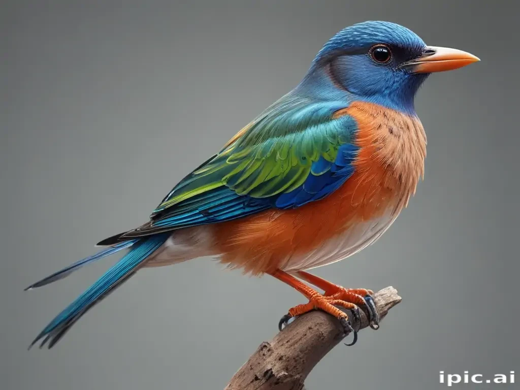 A Colorful Bird Perched Gracefully on a Branch Against a Soft Background.