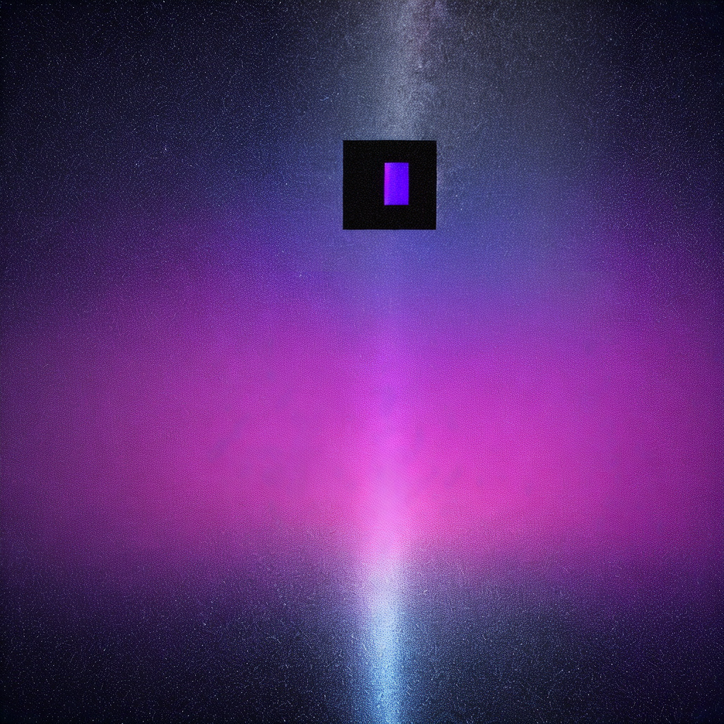 square with purple colors on the edges and black in the middle, blurred ...