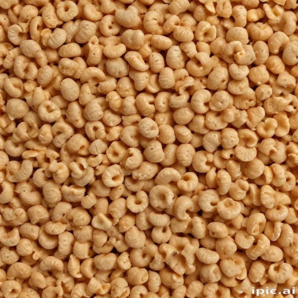 A Close-Up View of Numerous Small, Curved Pasta Shapes on a Surface.