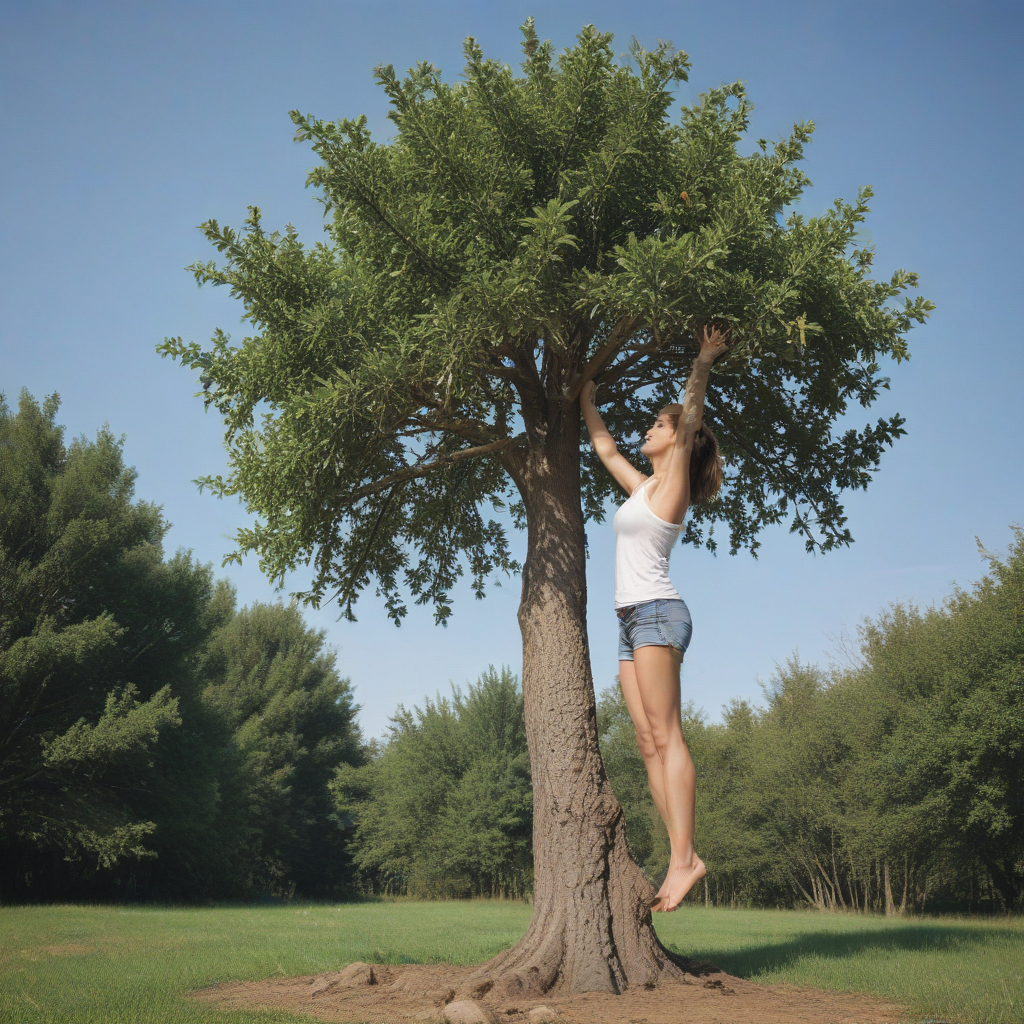 giantess lifting a tree