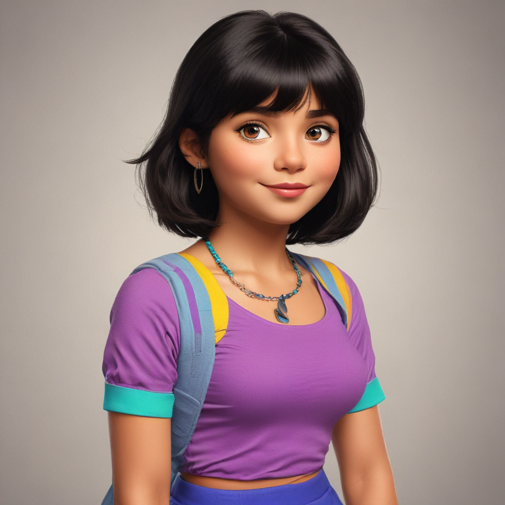 grown up dora - bold and beautiful cartoon full image