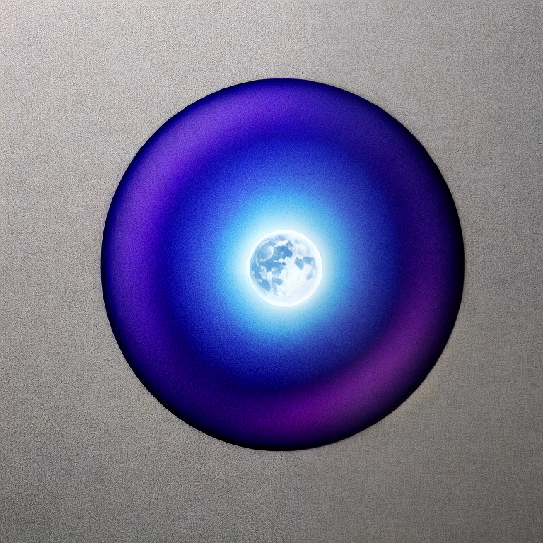 Violet eclipse with the letters S M in the center