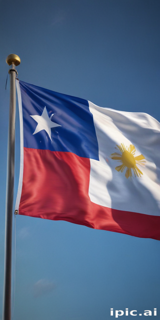 Chilean and Philippine Flags Together Symbolizing Unity and Cultural ...