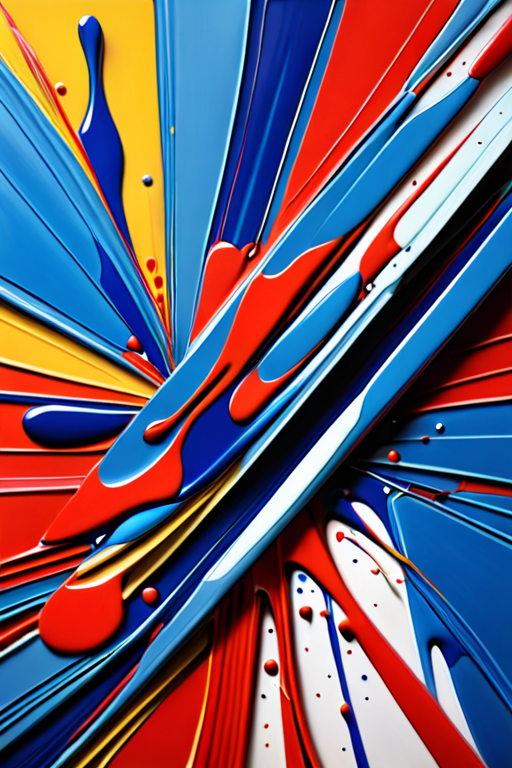 Primary colors abstract painting
