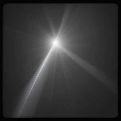 Radiant Beam of Light Piercing Through a Dimly Lit Atmosphere