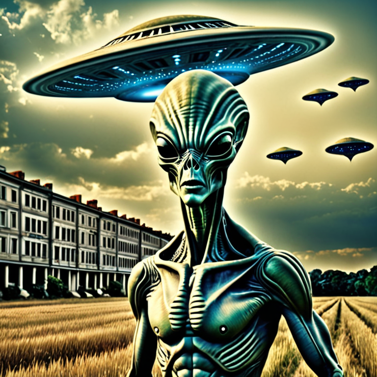 alien invasion surreal art