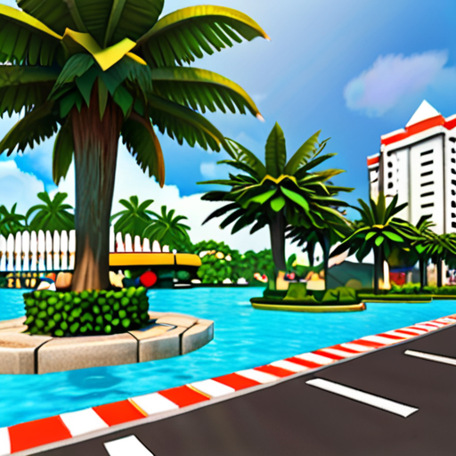 sentosa singapore in game style