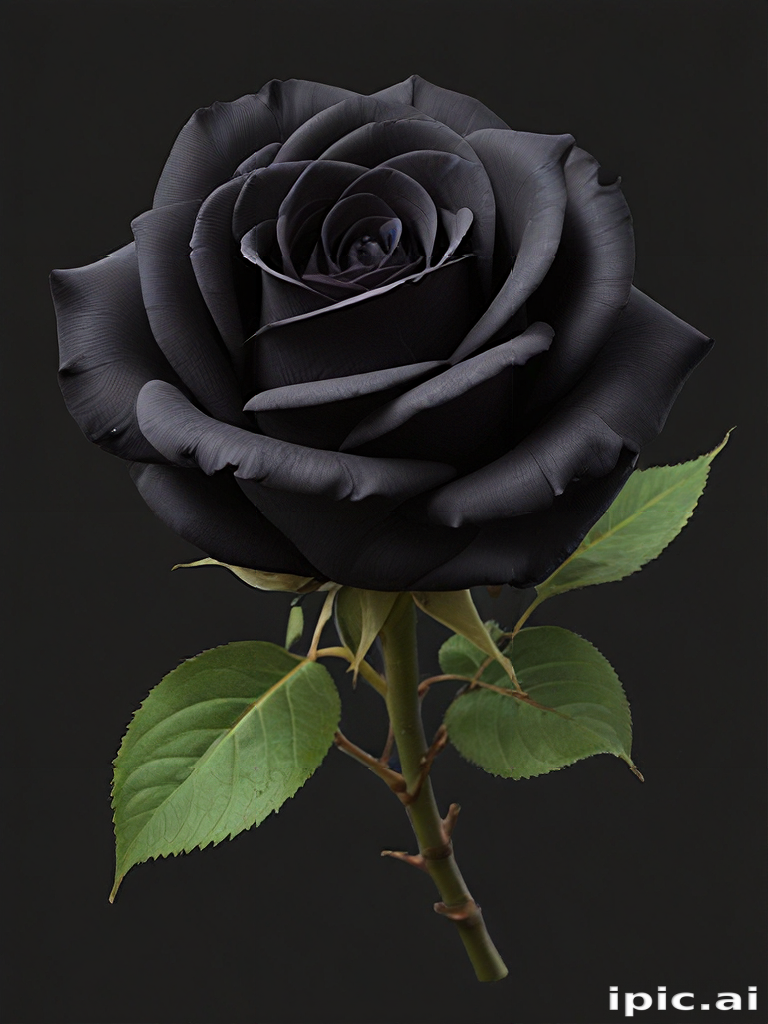 Stunning Black Rose Against a Dark Background Symbolizing Mystery and ...
