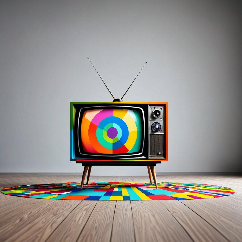 television scenography perspective abstract colorful