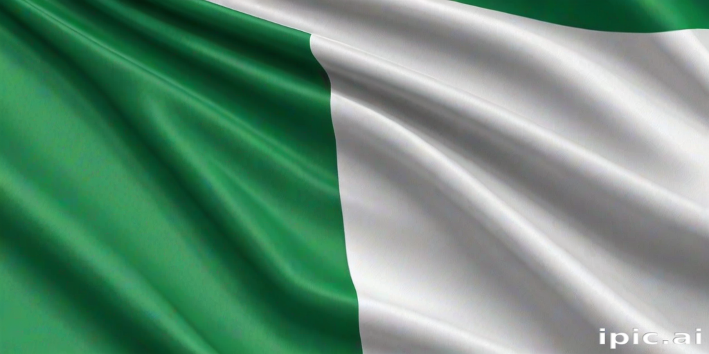 Vibrant Colors of the Nigerian Flag Waves in the Breeze