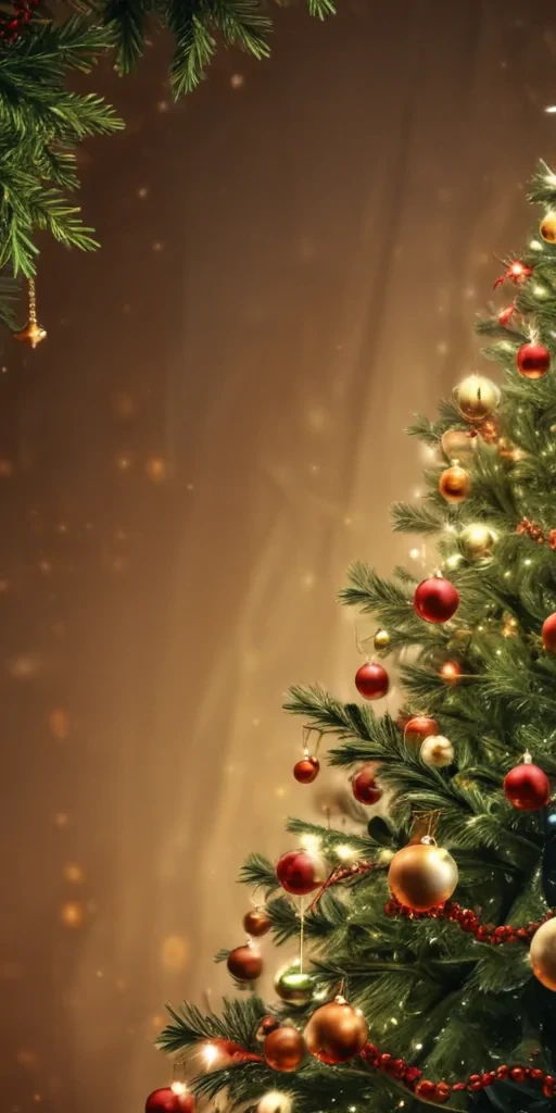 Beautifully Decorated Christmas Tree with Shimmering Ornaments and ...