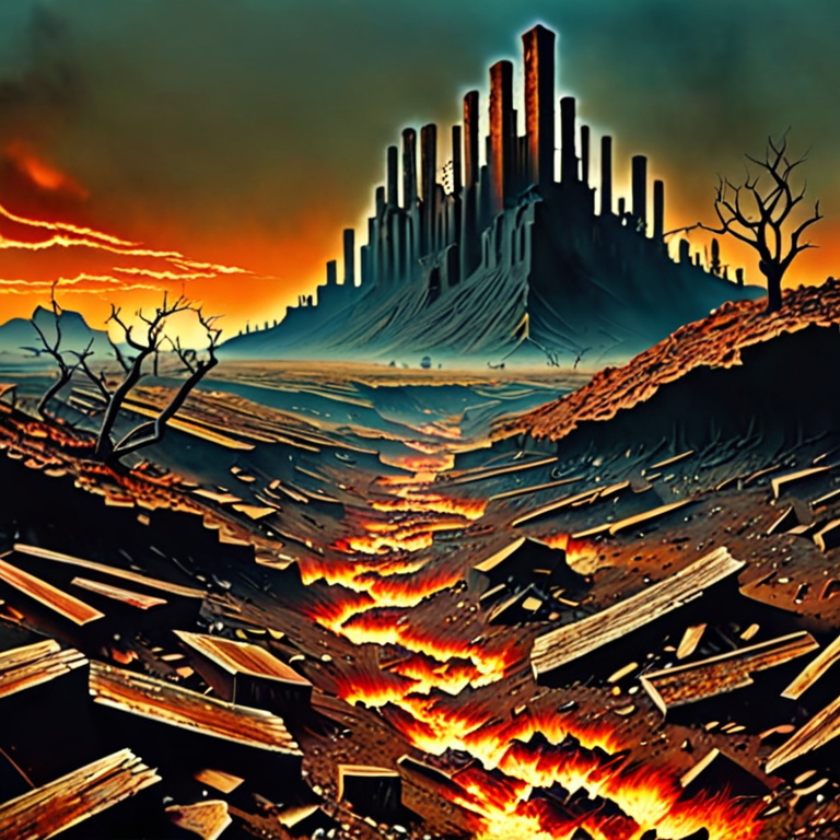scorched earth apocalypse surreal art