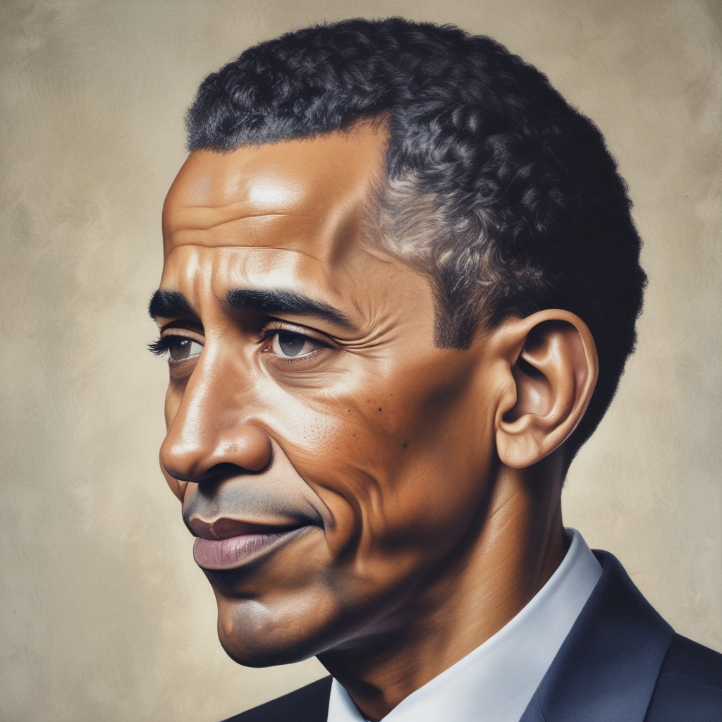 Barack Obama with ear ring