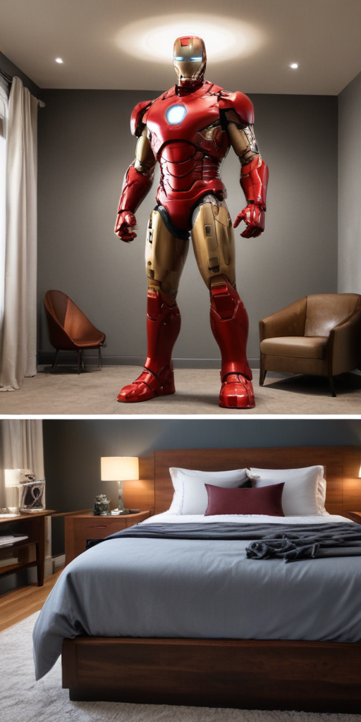 Modern iron man themed room