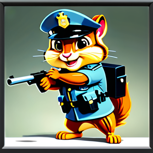 alvin seville the chipmunk as a police officer