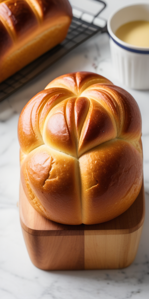 Freshly Baked Golden Bread Loaf Perfectly Shaped for Delicious Enjoyment